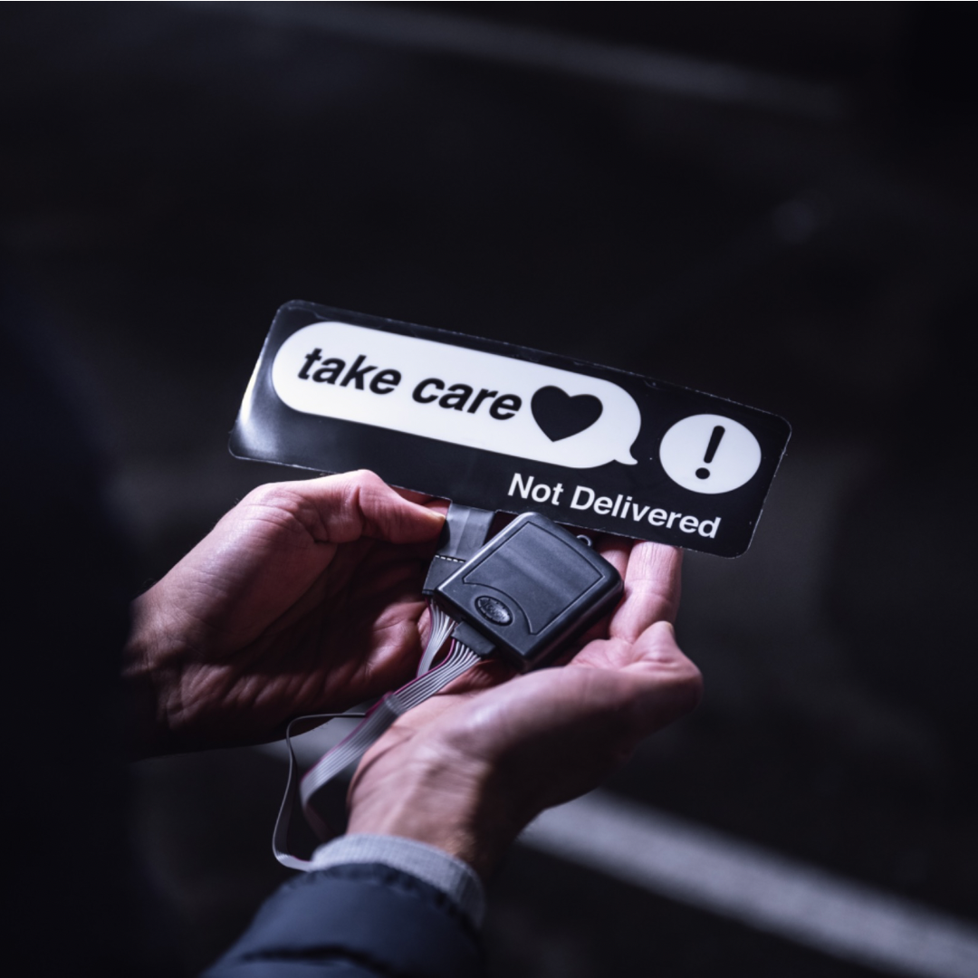 Take care LED-Aufkleber – socialsticker